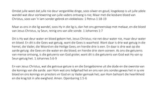 Afrikaans - Die kosbare bloed van Jesus Christus - The Precious Blood ...