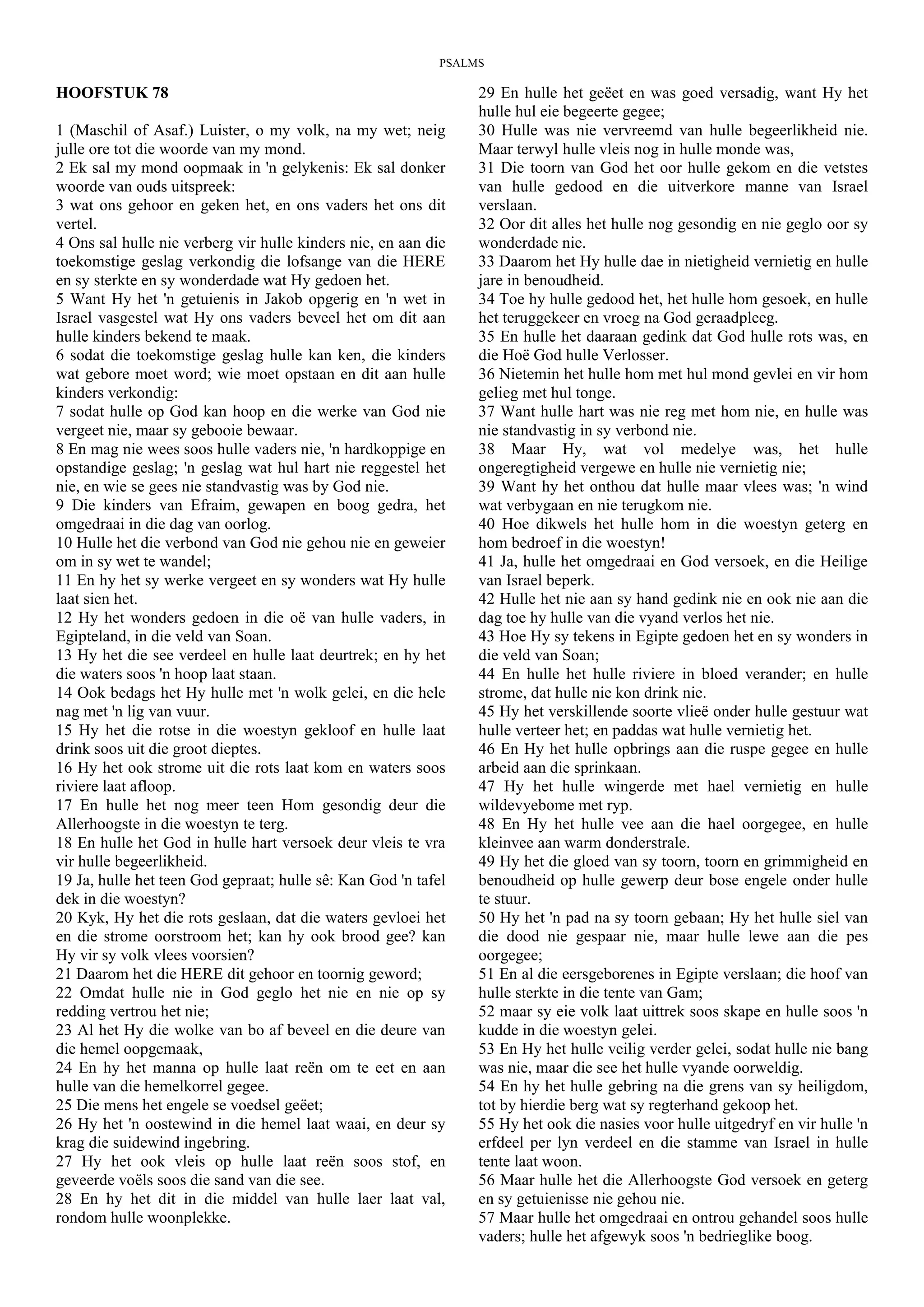 Afrikaans - The Book of Psalms - King James Bible.pdf