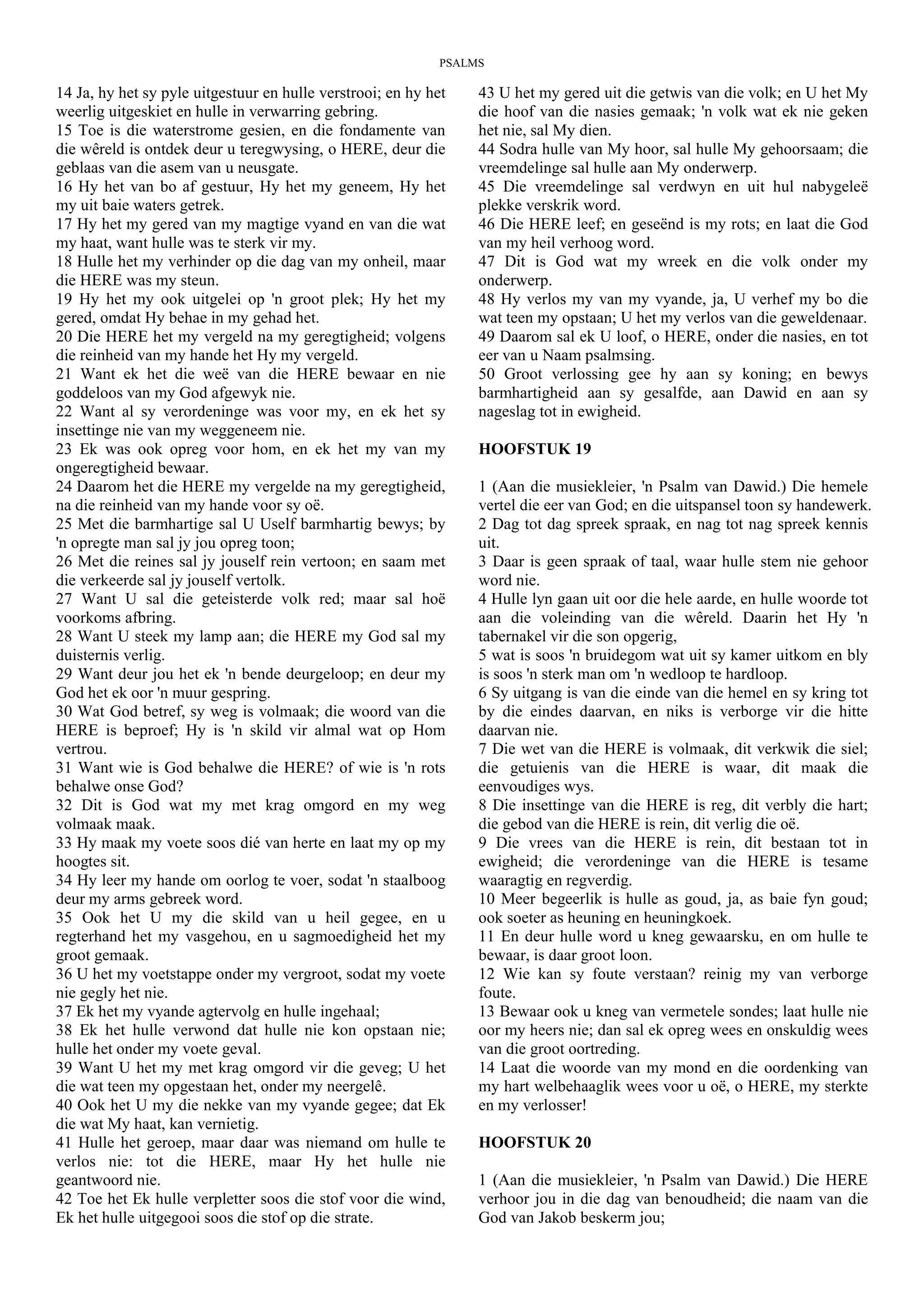 Afrikaans - The Book of Psalms - King James Bible.pdf