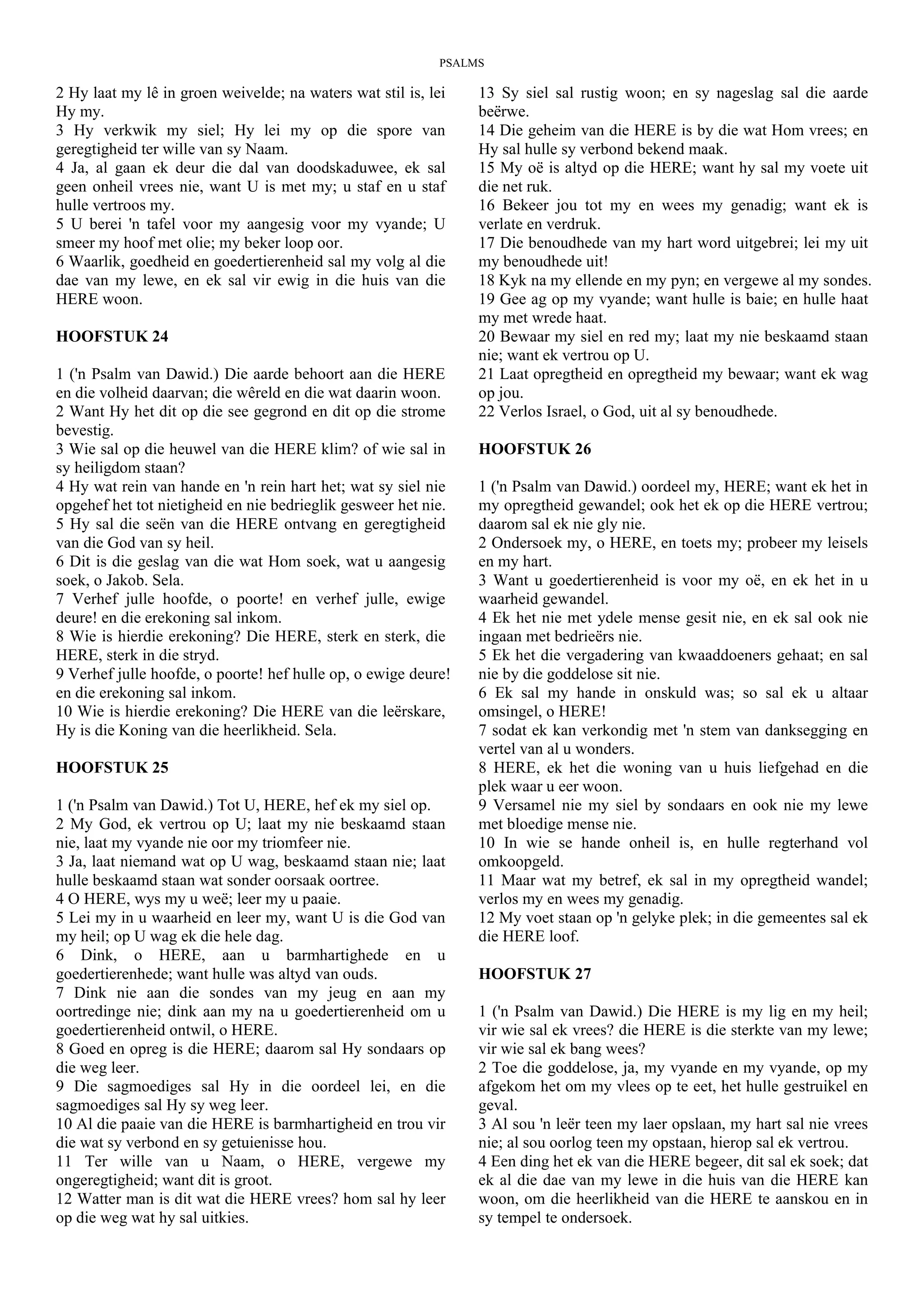 Afrikaans - The Book of Psalms - King James Bible.pdf