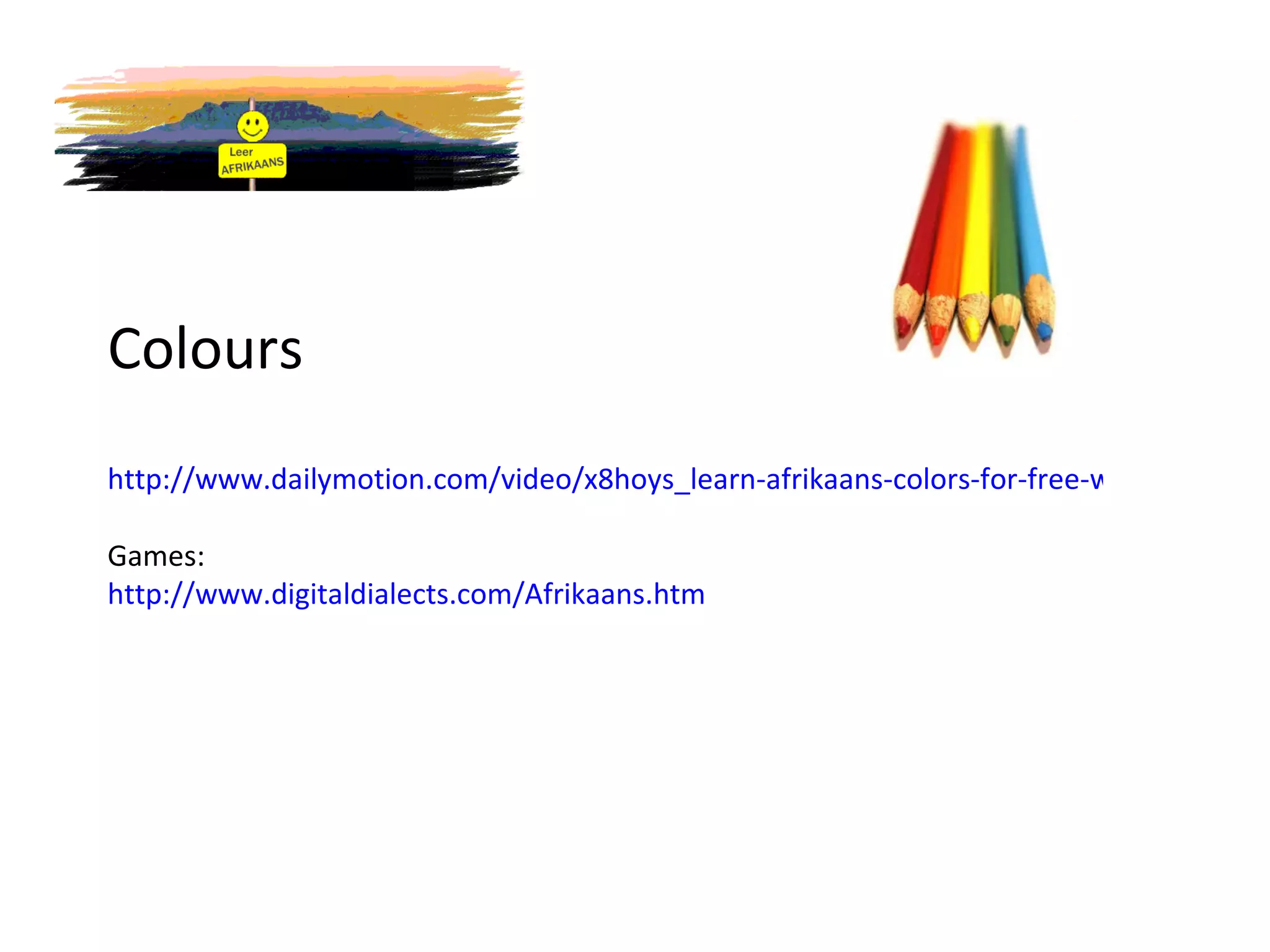 Afrikaans lesson | PPT