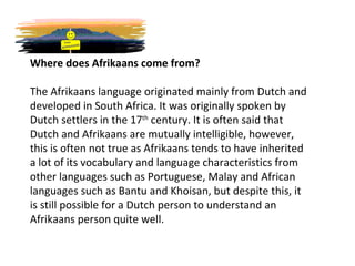 Afrikaans lesson | PPT