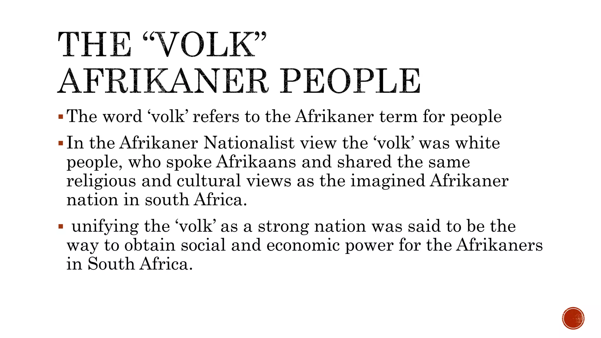 Afrikaner nationalis m | PPTX