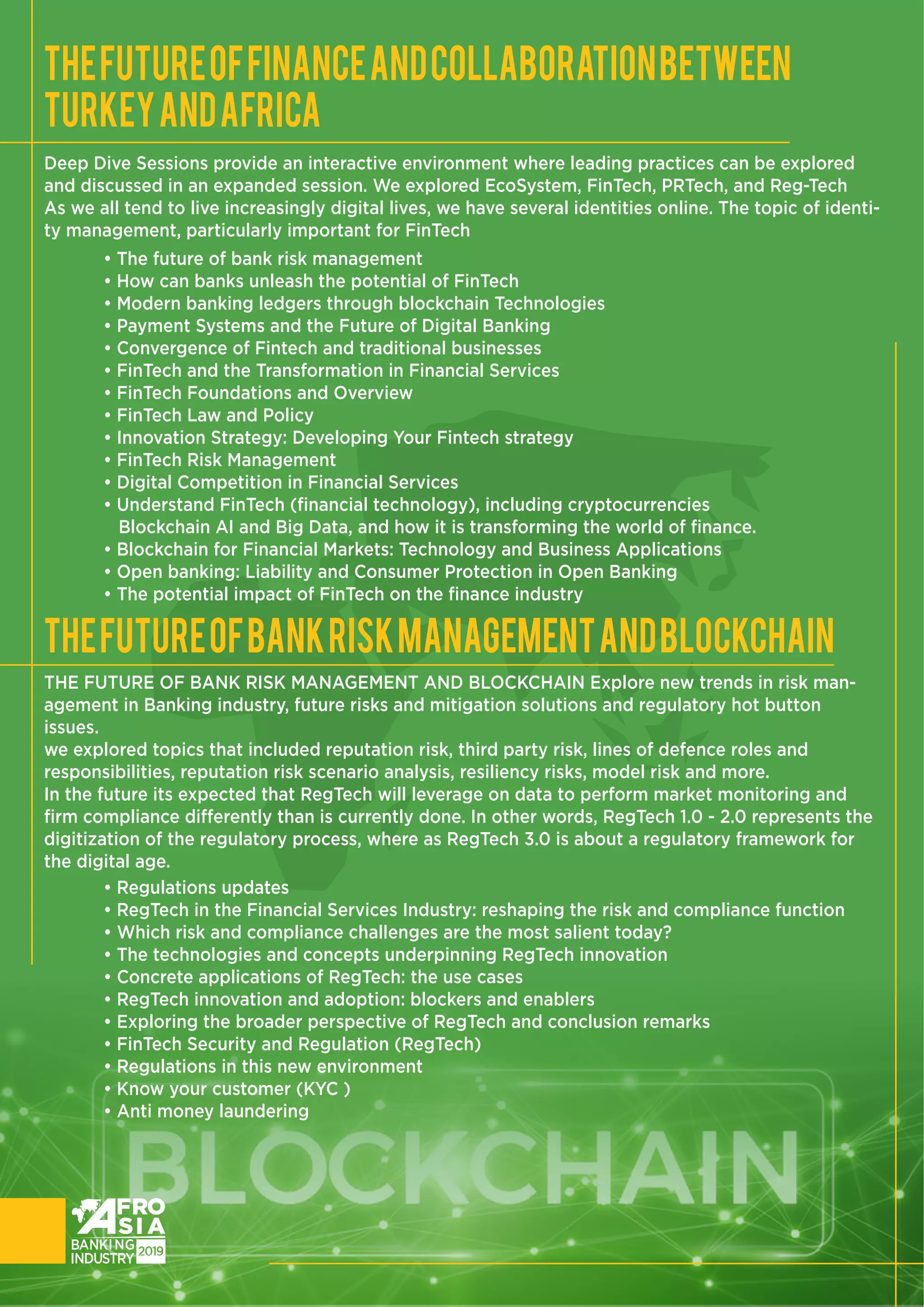 Afro Asia Banking Fintech Summit 2019 | PDF
