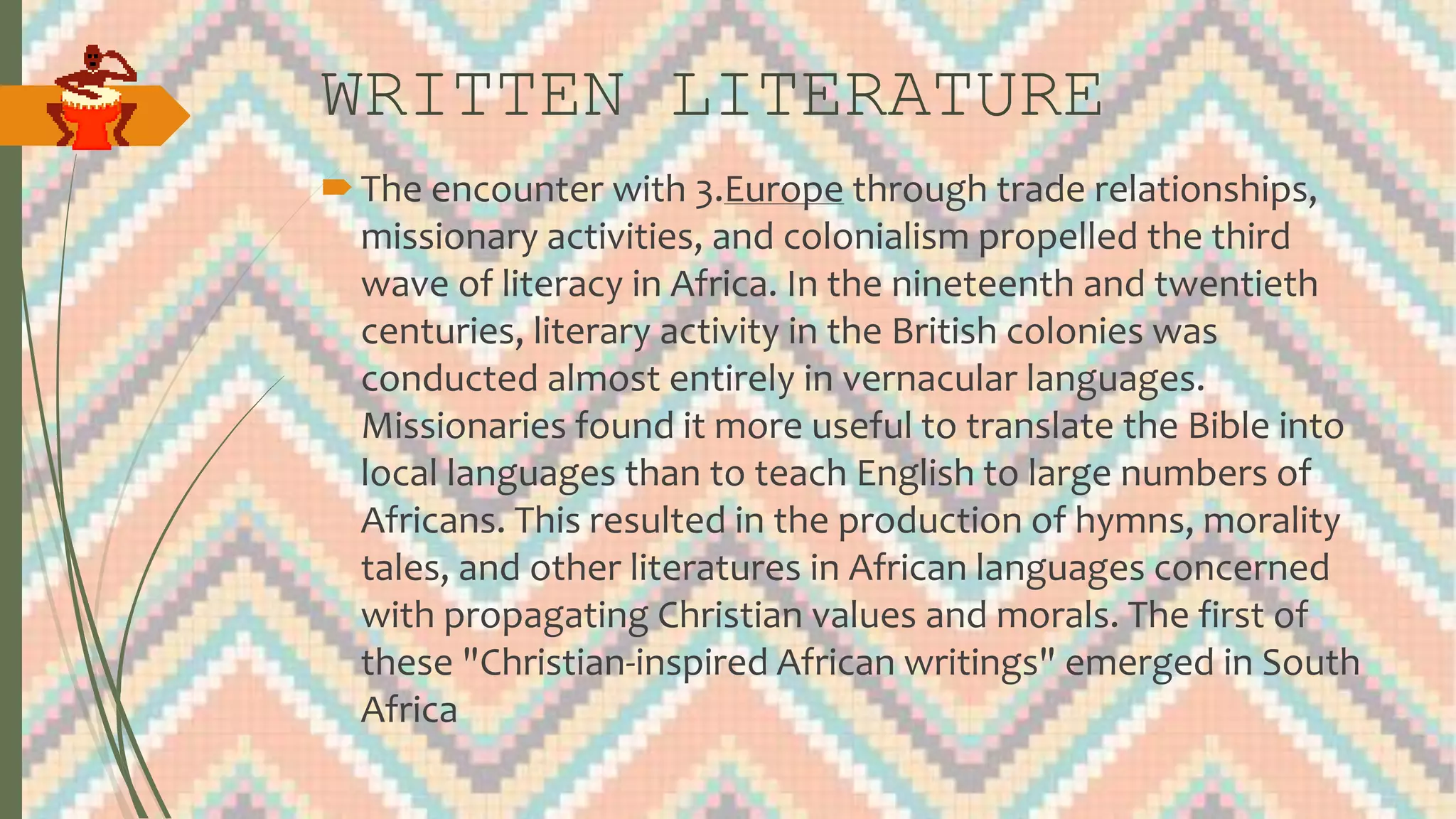 AFRICAN LITERATURE | PPTX