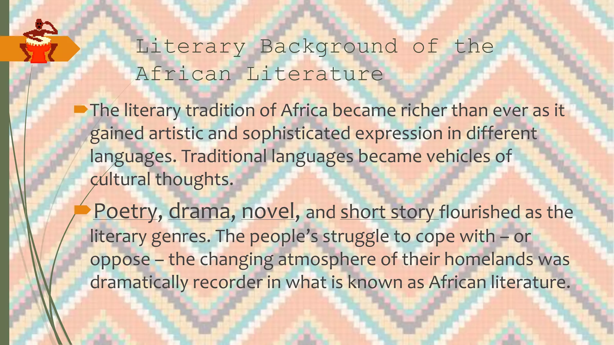 AFRICAN LITERATURE | PPTX