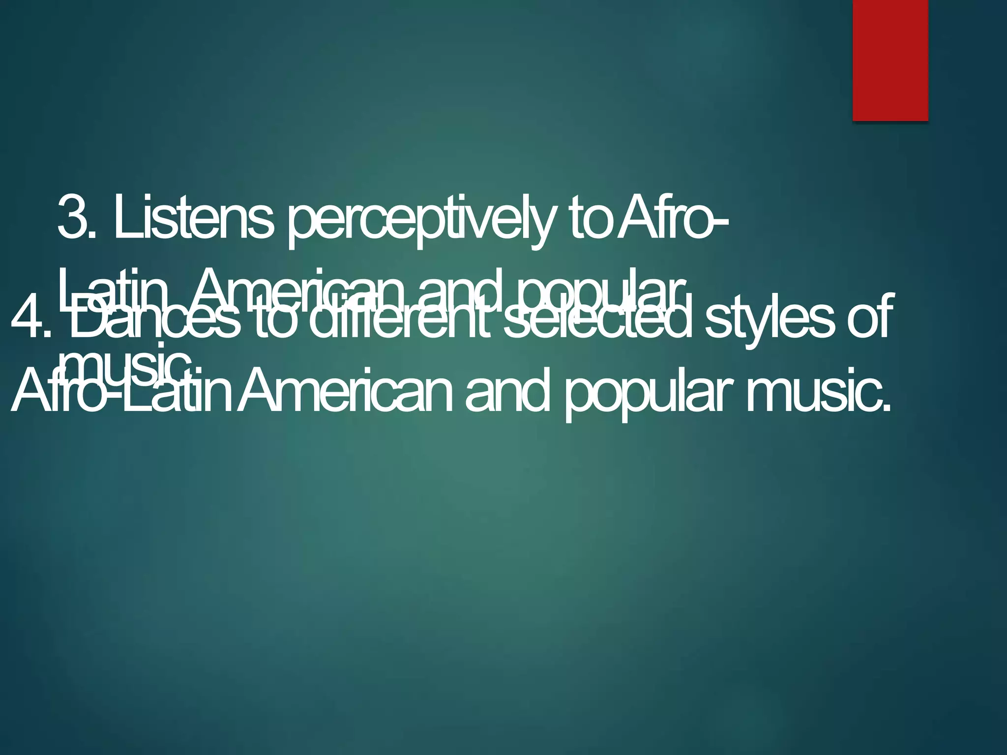 afro-latin american music.pptx | Music | Entertainment