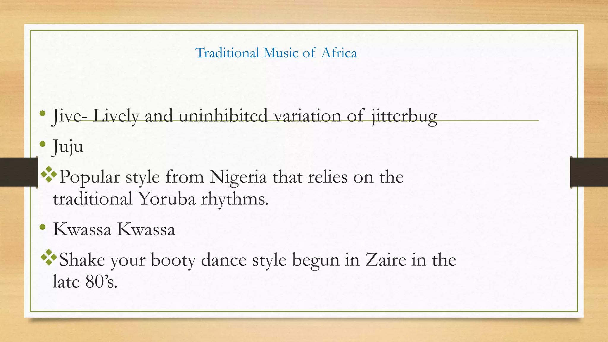 Afro latin and popular music music 10 | PPTX