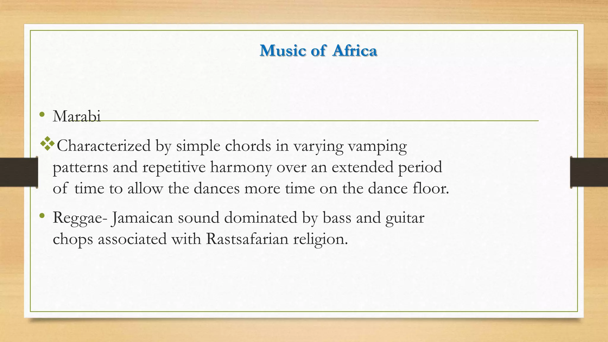 Afro latin and popular music music 10 | PPTX