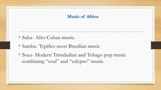 Afro latin and popular music music 10 | PPTX