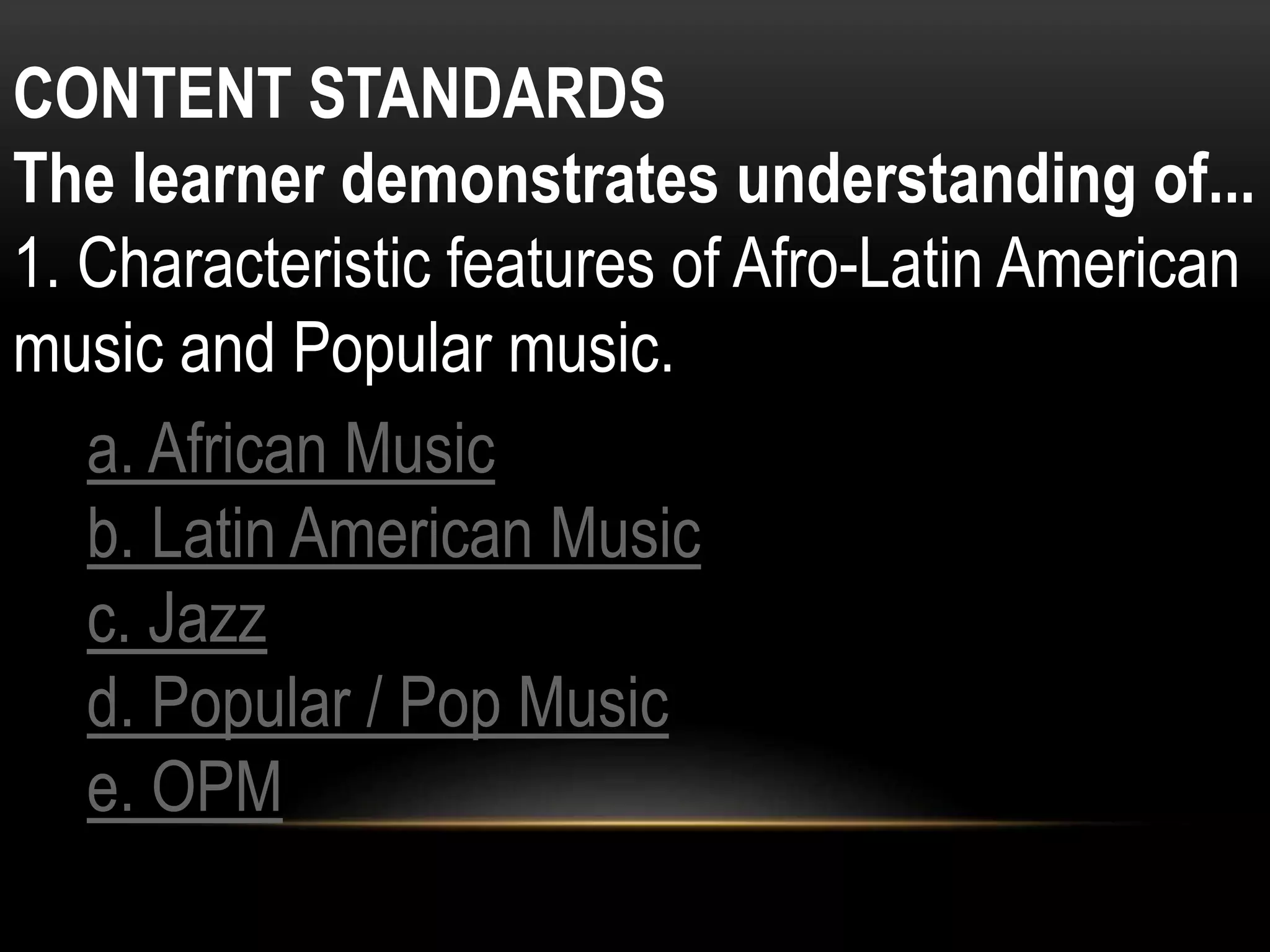 Afro latin music - music10-q2 | PPTX