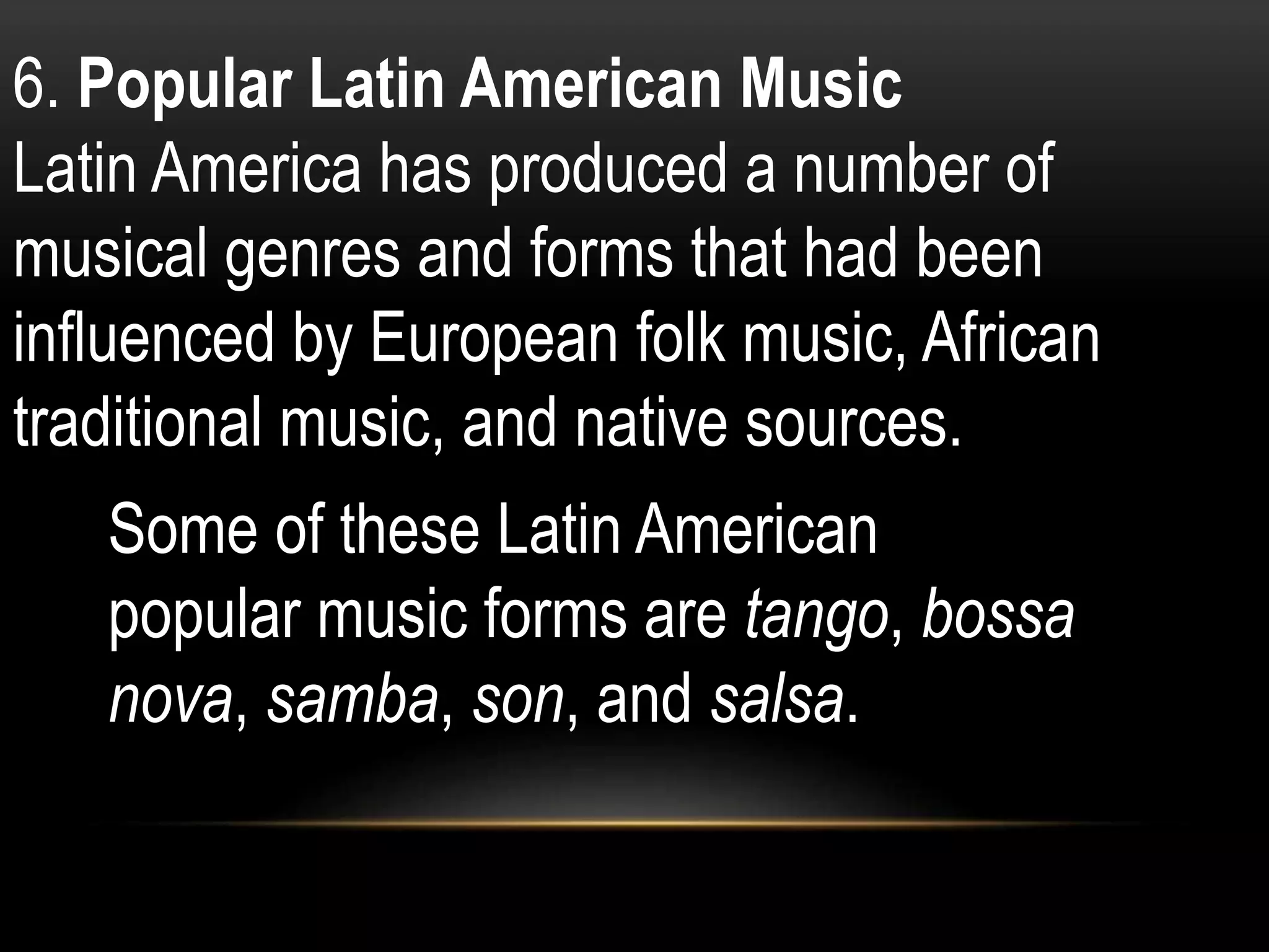 Afro latin music - music10-q2 | PPTX