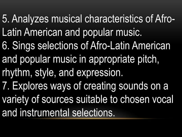 Afro latin music - music10-q2 | PPTX