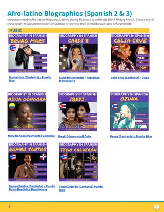 Afro-Latinos Spanish Class Activities: Class Guide for Spanish Teachers ...