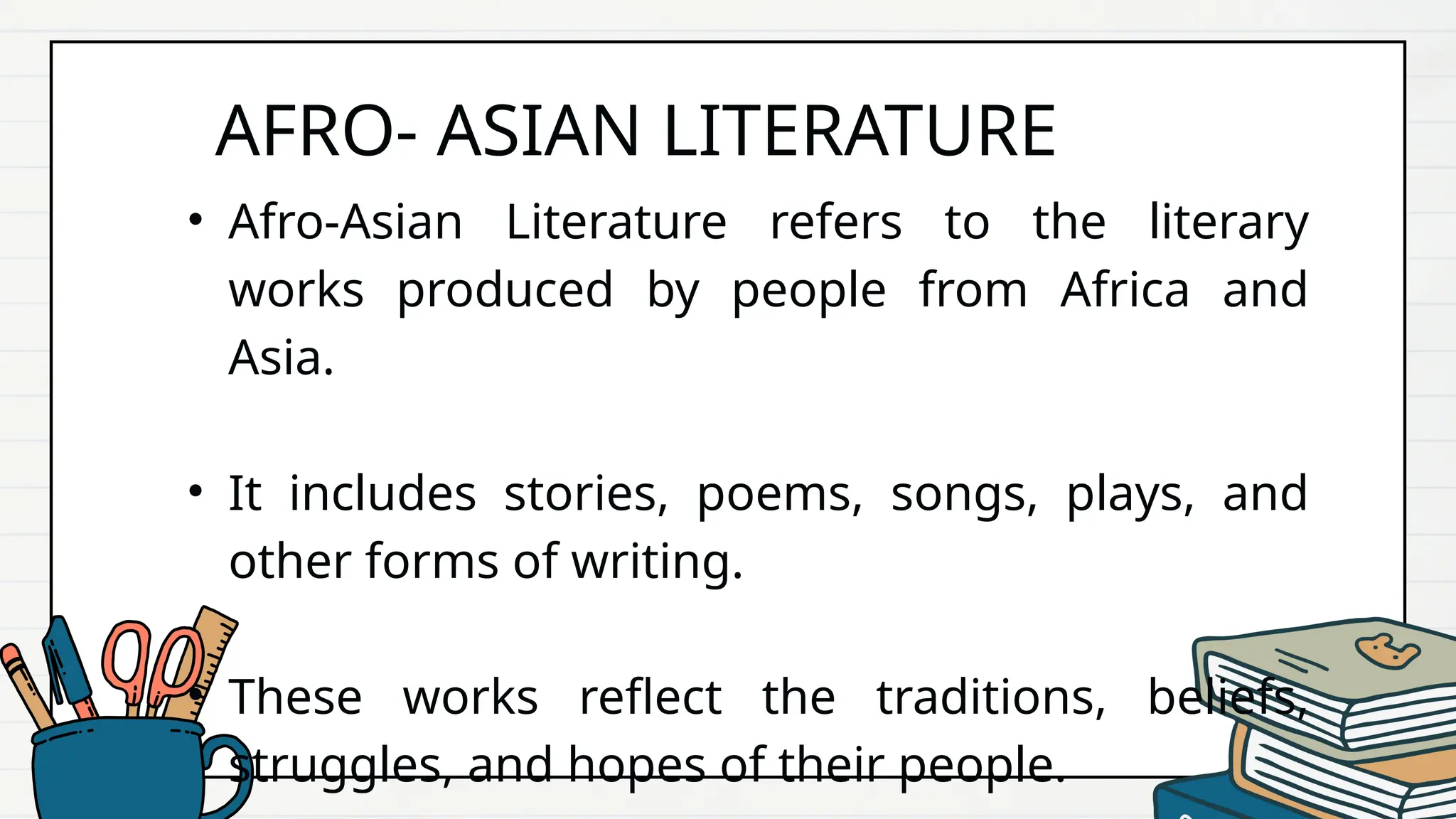 AFRO ASIAN PROSE AND POETRY for grade 8 students of sca. .pptx