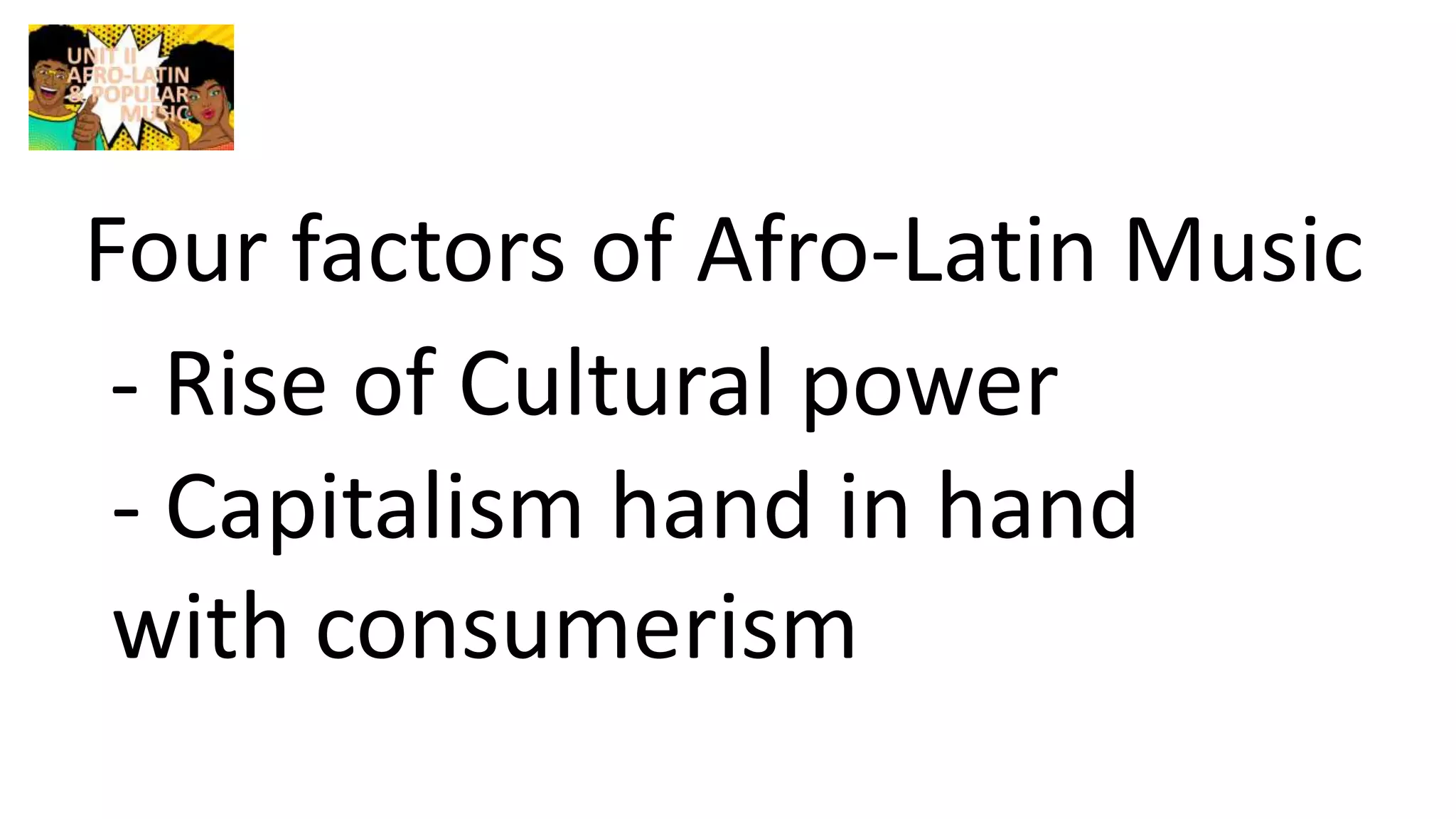 Afro American Latin American & Pop Music | PPTX