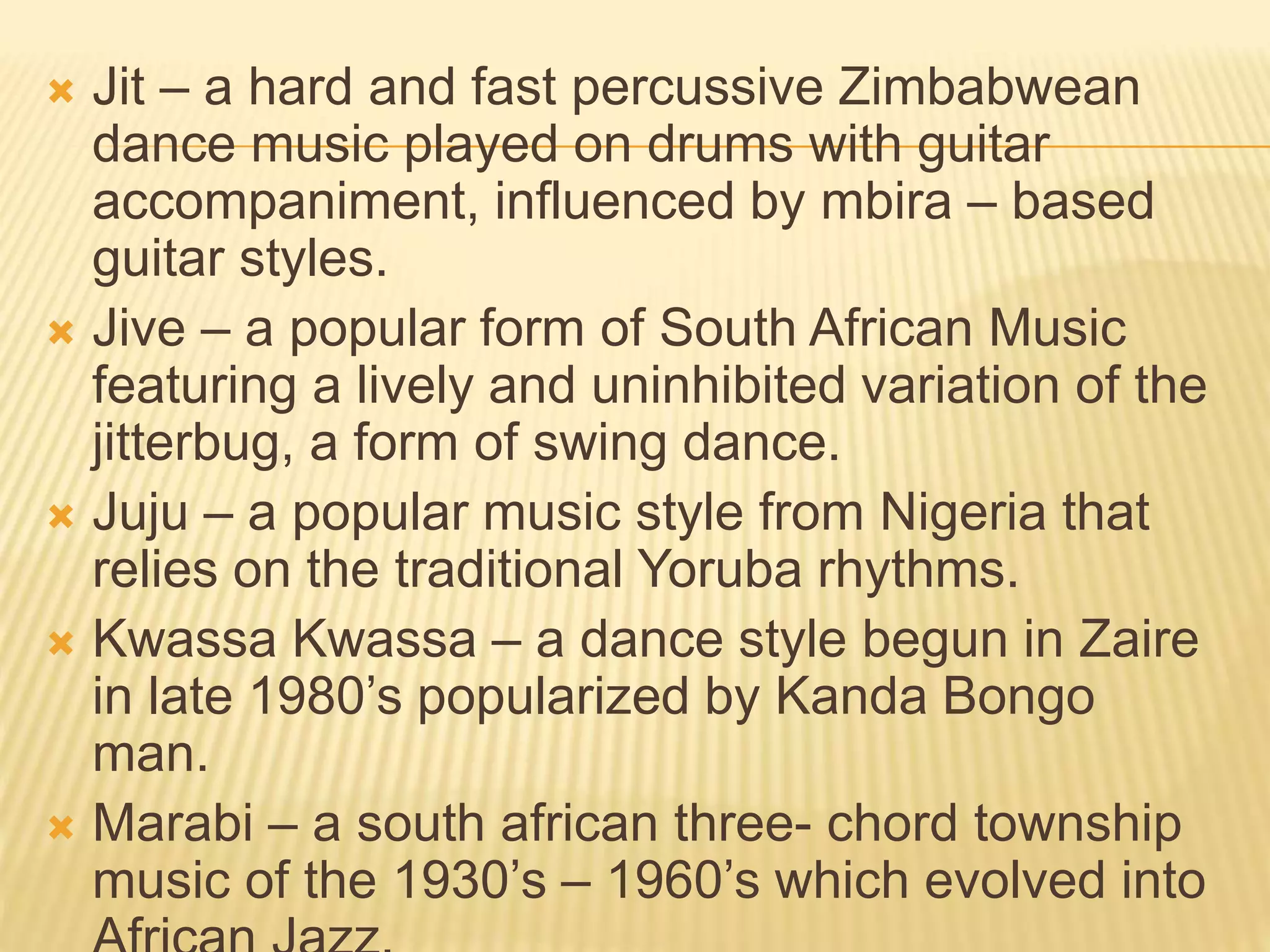Afro – latin american and popular music | PPTX
