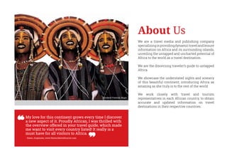 Afro Tourism Brochure 2015 | PPT