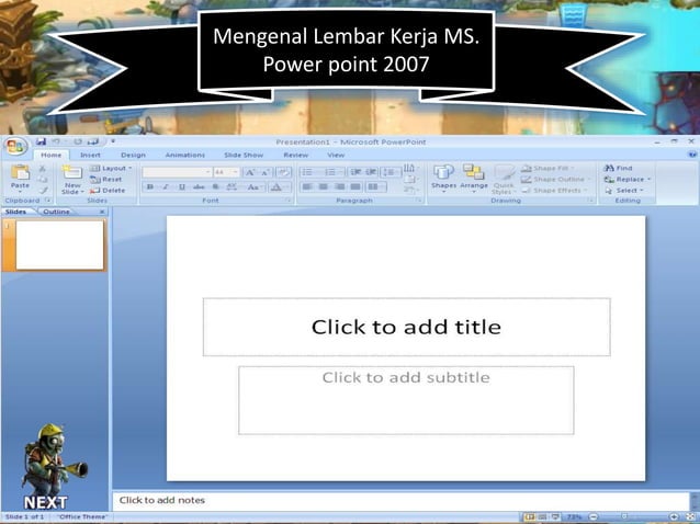MS. POWER POINT 2007 BAB 1 | PPT