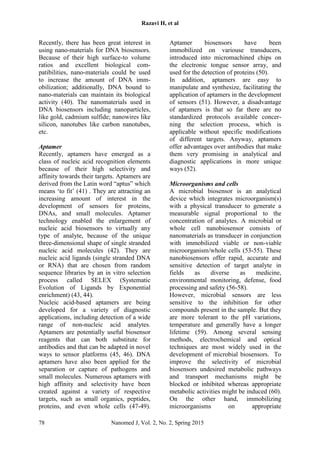 Medical nanobiosensors: A tutorial review | PDF