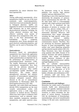 Medical nanobiosensors: A tutorial review | PDF