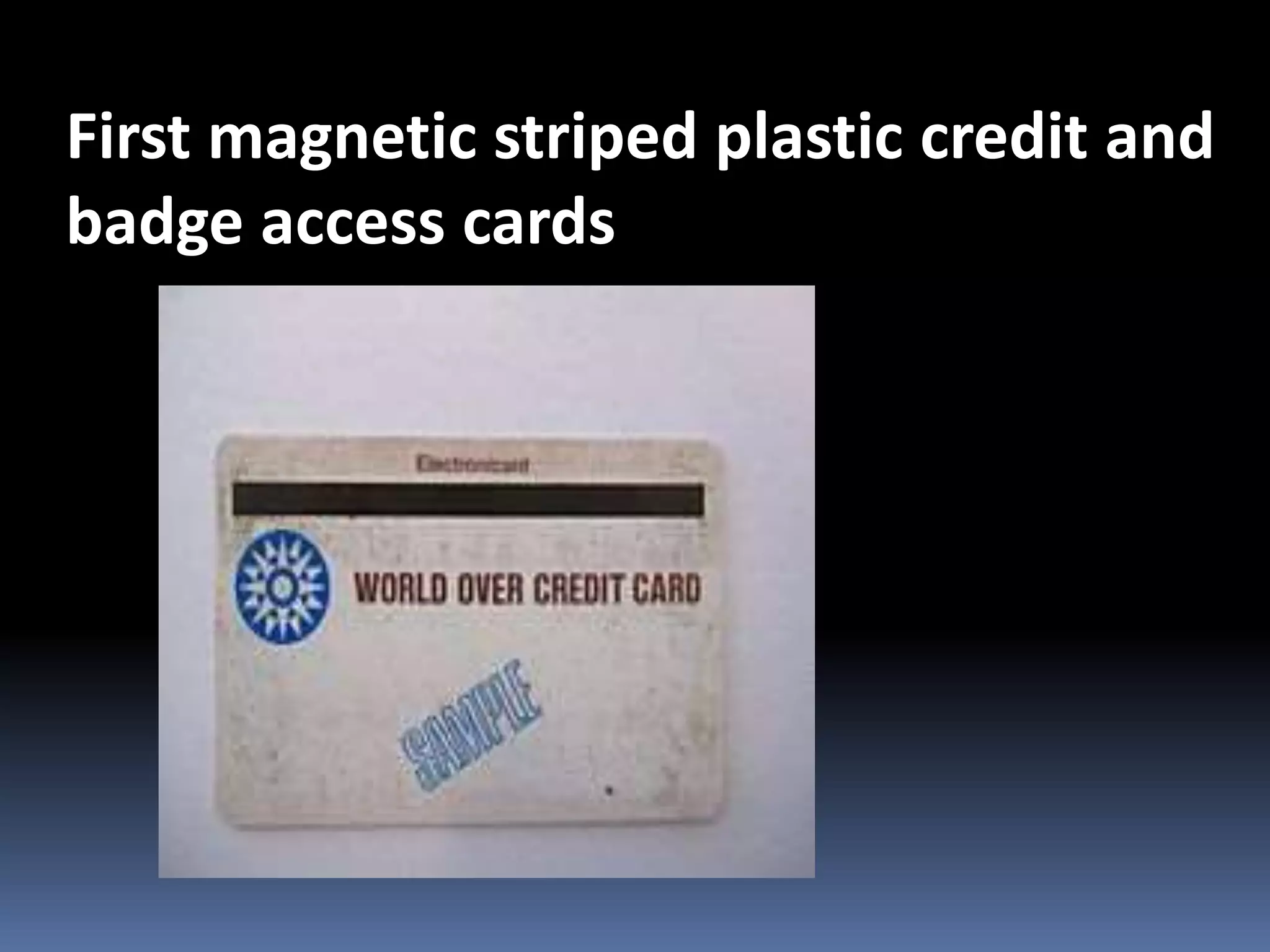 magnetic stripe/swipe card | PPT
