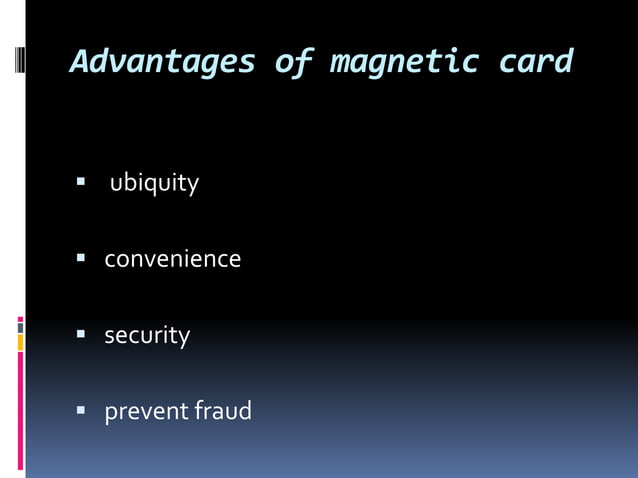 magnetic stripe/swipe card | PPT