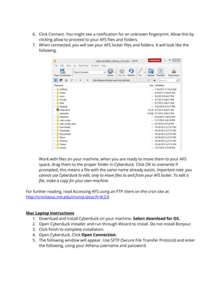 AFS Connection Instructions | PDF