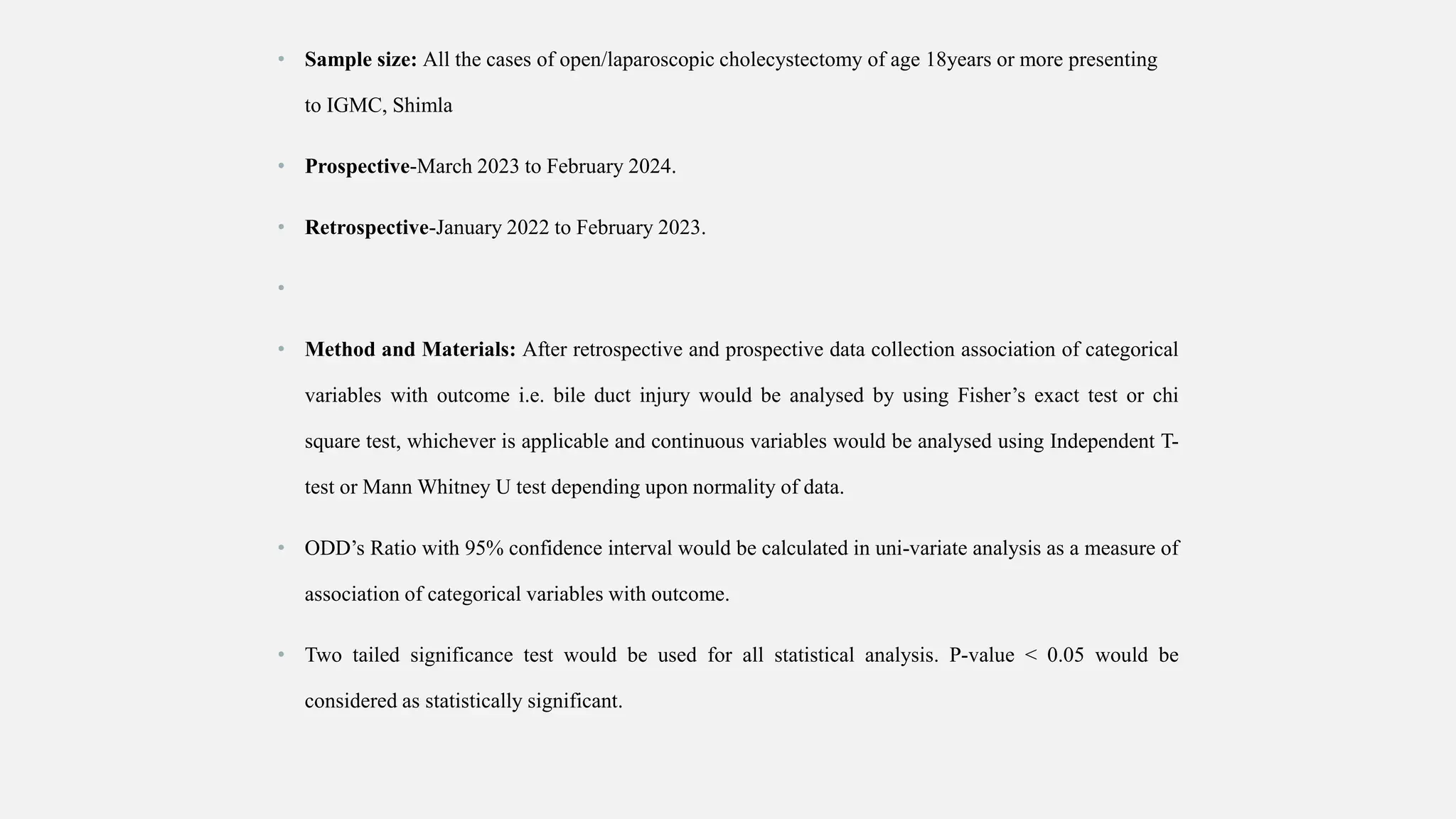 Protocol and thesis progress submission report | PPTX