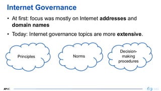 Internet Governance and Ecosystem, presented at AFSIG | PPT
