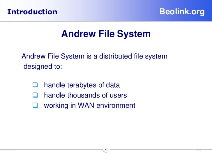 Images of Andrew File System - JapaneseClass.jp