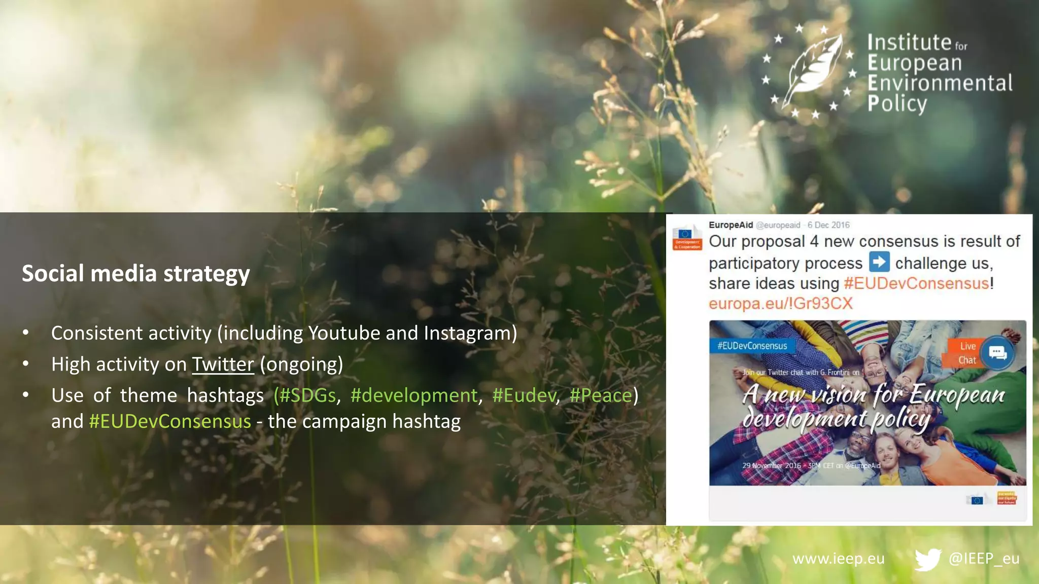 European Policy Framework for SDGs: Communication best practice for SDGs and policy | PPT