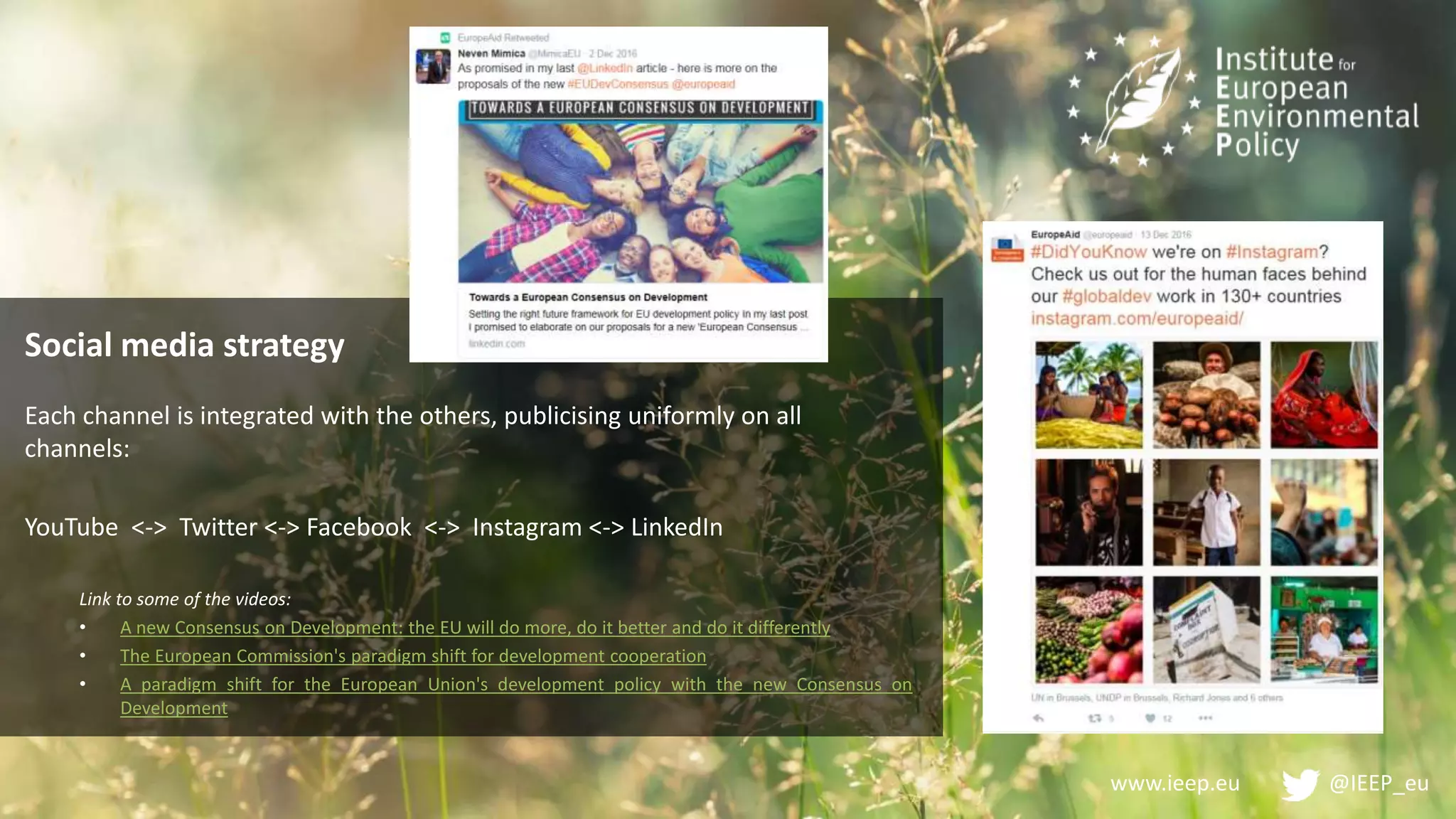 European Policy Framework for SDGs: Communication best practice for SDGs and policy | PPT