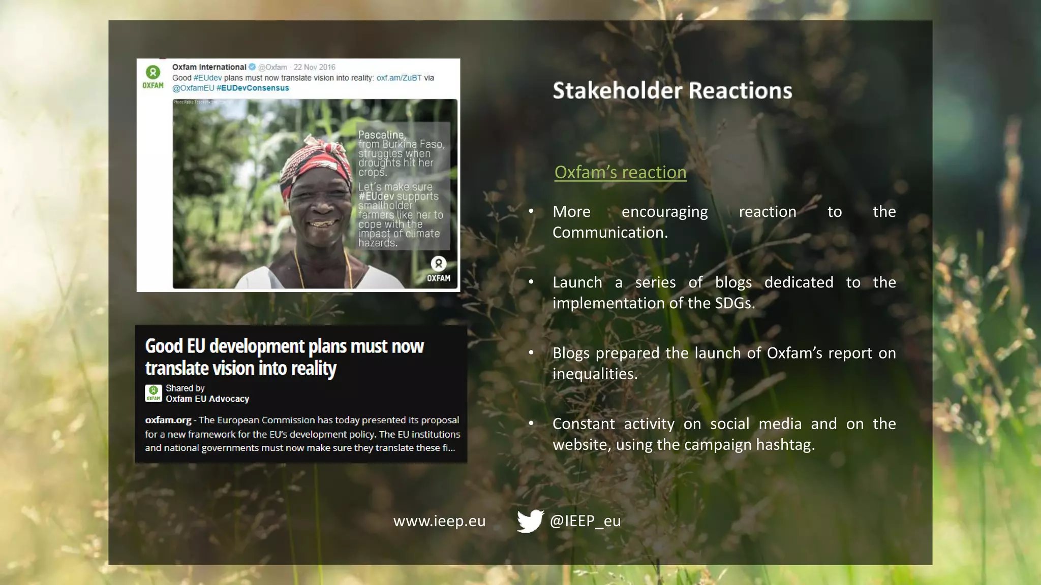 European Policy Framework for SDGs: Communication best practice for SDGs and policy | PPT