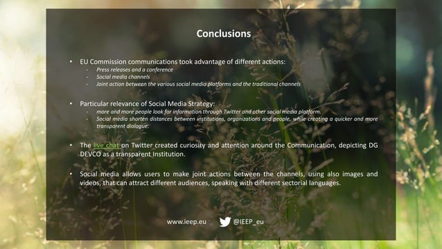 European Policy Framework for SDGs: Communication best practice for ...