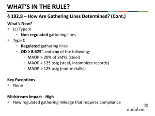 PHMSA Final Rule Gas Gathering Line Regulation | PPTX