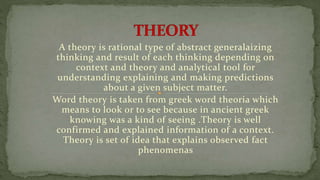 What is Theory | PPTX