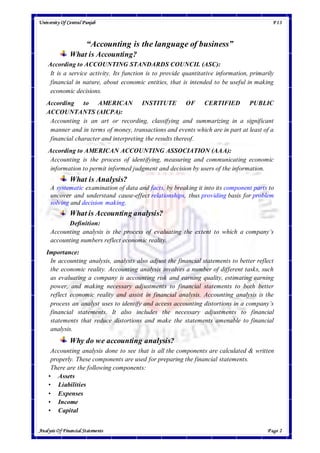 Accounting analysis | DOCX