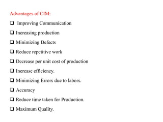 Computer integrated management | PPTX