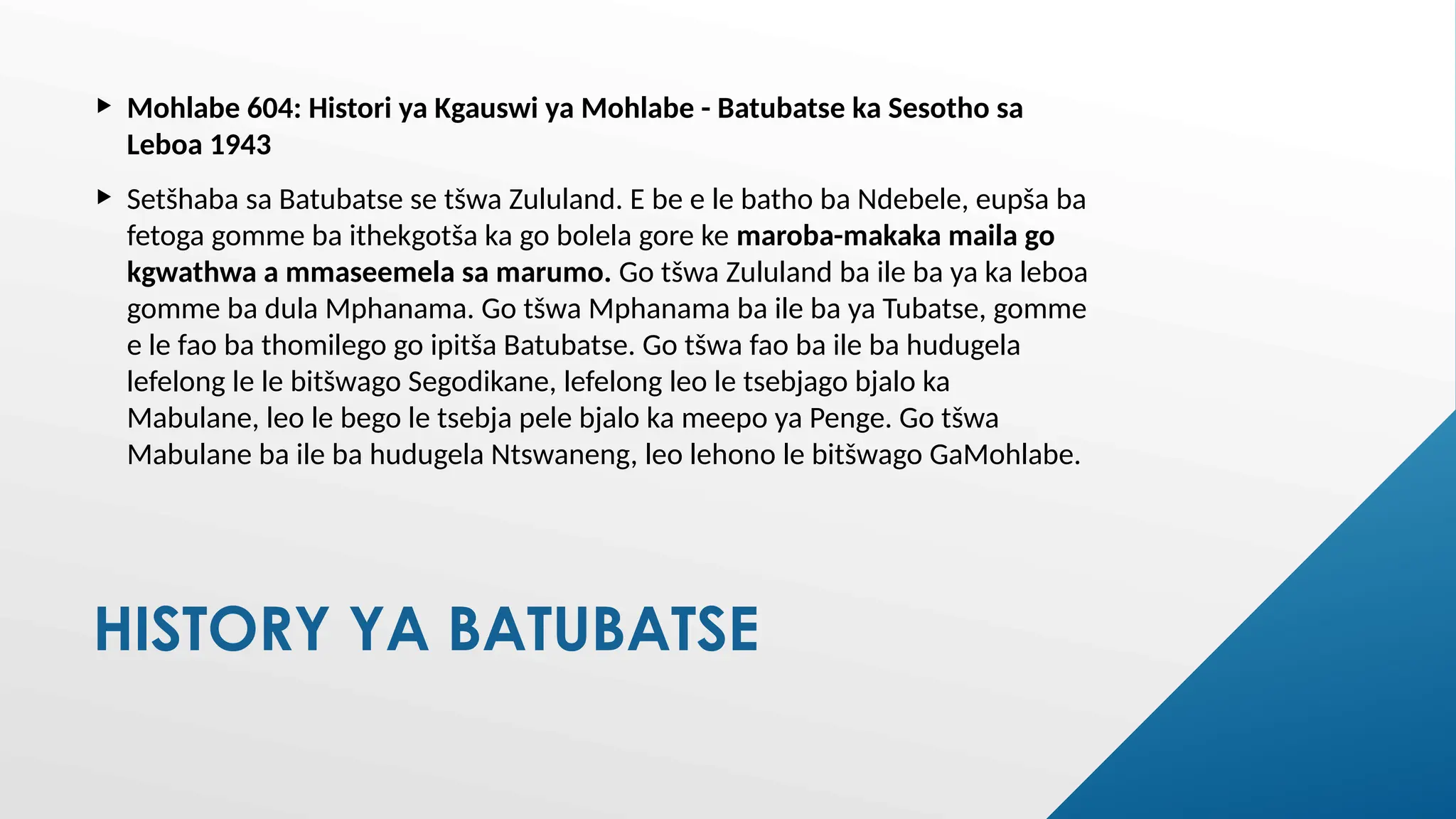 AFT 121 BATUBATSE (KGOHLANO) LEGOKOLODI LA MAREGA.pptx