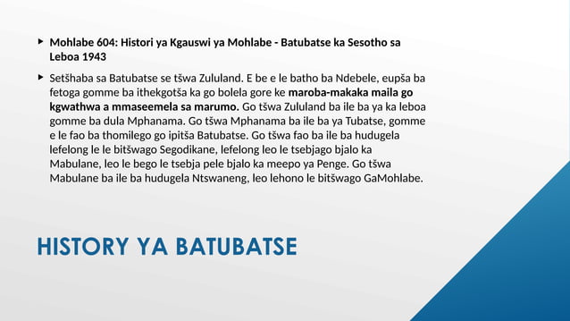 AFT 121 BATUBATSE (KGOHLANO) LEGOKOLODI LA MAREGA.pptx