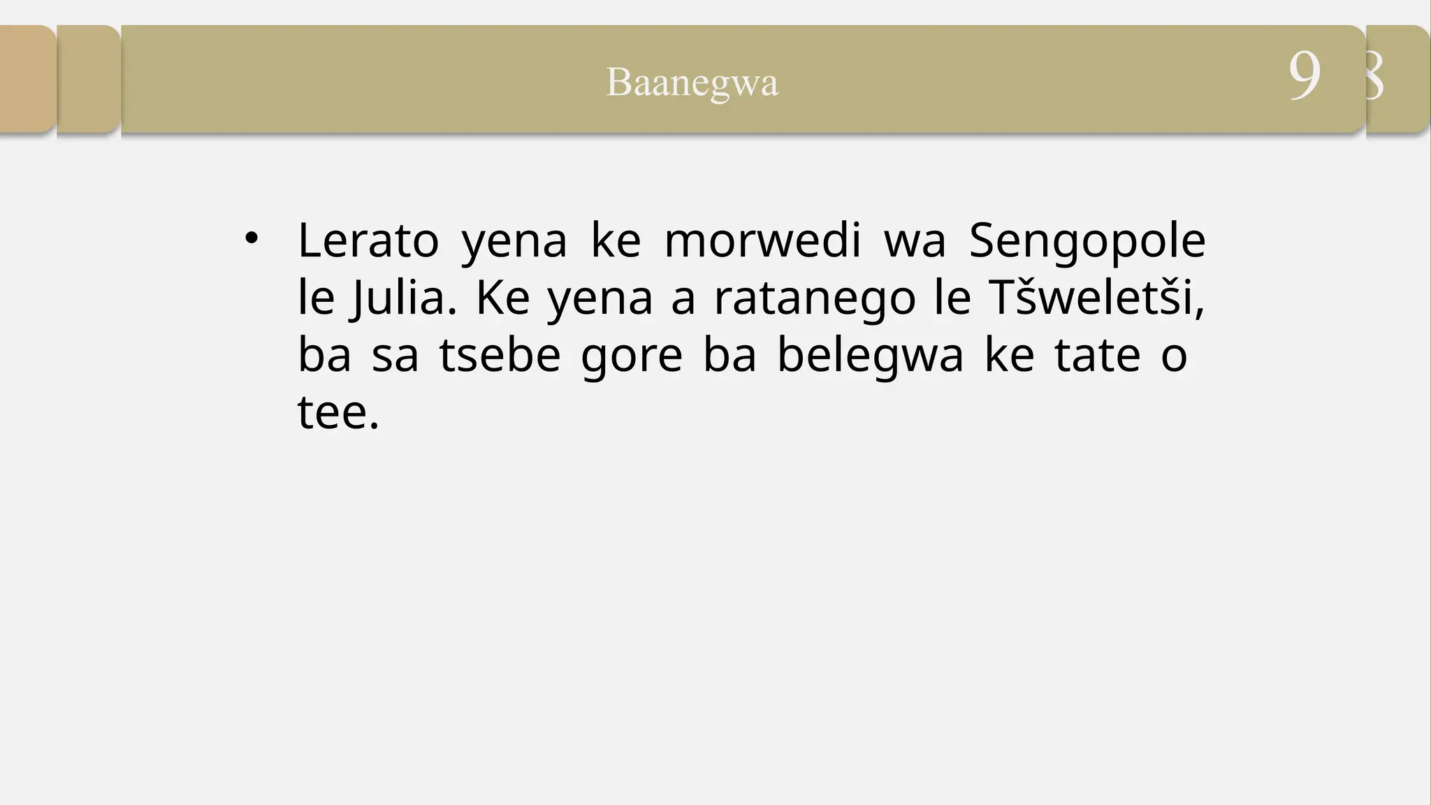 Sehlopha sa Kgosigadi Modjadji. Sererwa sa Padi | PPTX