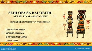 Aft 121 Pego Final Assignment, 2024, BALOBEDU HATFIELD | PPTX