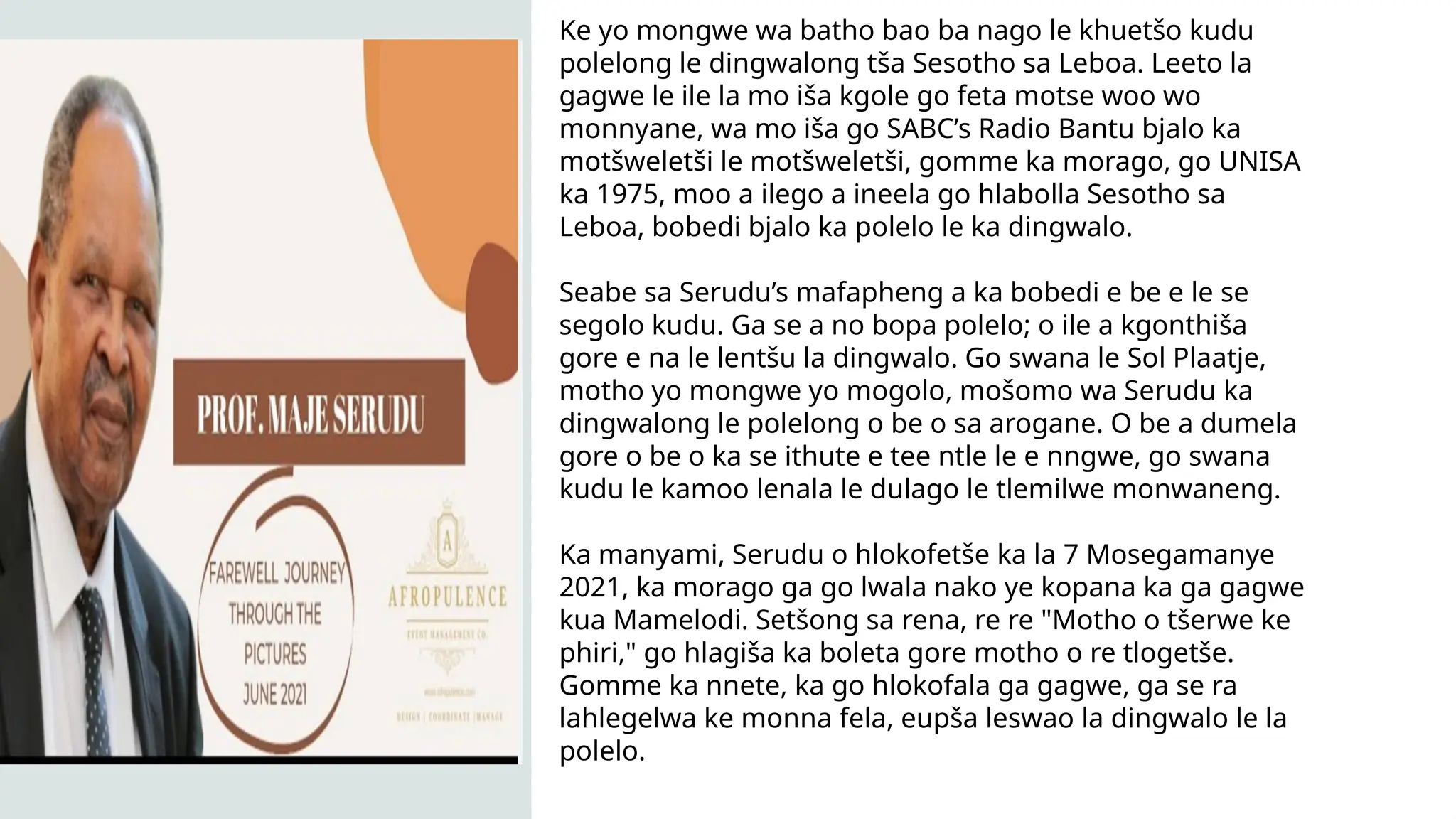 AFT 220 Baanegwa tšhwantšho ya baanegwa, ka Tikologo: Podilane Mankga .pptx