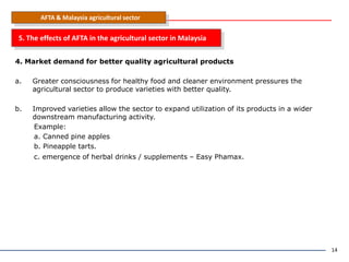 Afta and agriculture | PPT