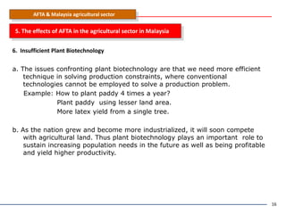 Afta and agriculture | PPT