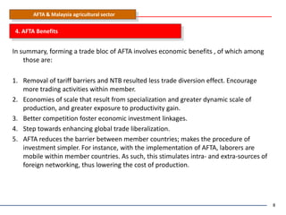 Afta and agriculture | PPT