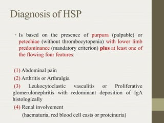IGA VASUCILITIS- HENOCH SCHONLEIN PURPURA (HSP) | PPTX