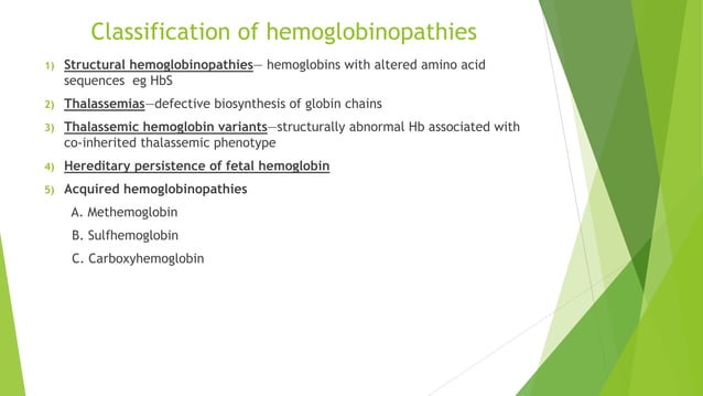 Hemoglobinopathies | PPTX | Blood Disorders | Diseases and Conditions