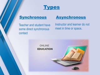 Power point presentaion about Online Education | PPTX